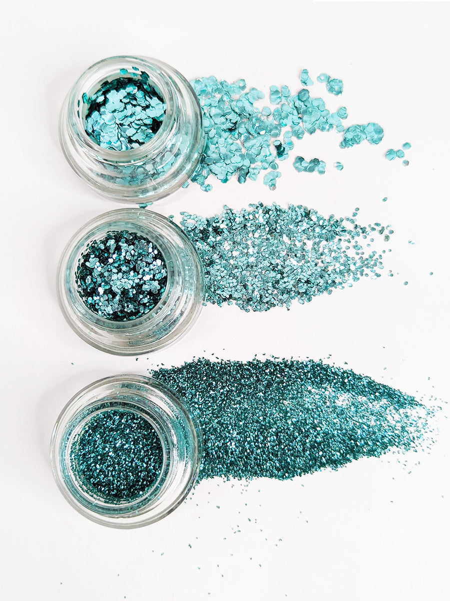 Turquoise Glitter Makeup – Biodegradable Glitter – Glitoris